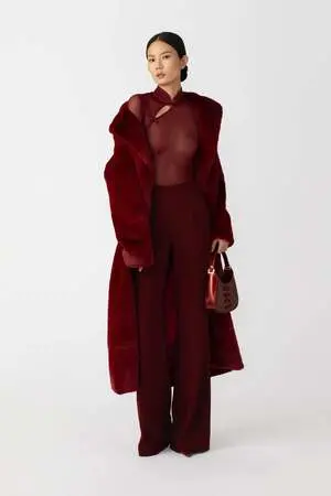 SAU LEE Quinn Faux Fur Coat