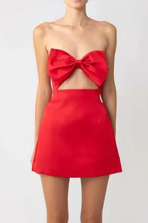 SAU LEE Ella Strapless Mini Dress