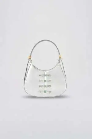 SAU LEE HANDBAGS Mini Bag In Patent Leather With Crystal And Jadeite Embellishments