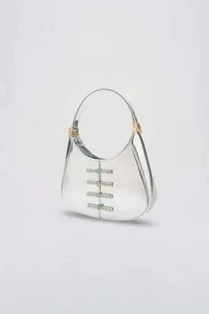 SAU LEE HANDBAGS Mini Bag In Patent Leather With Crystal And Jadeite Embellishments