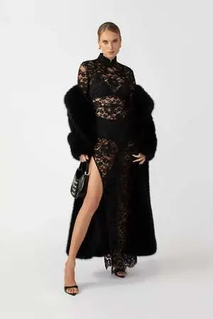 SAU LEE Quinton Faux Fur Coat