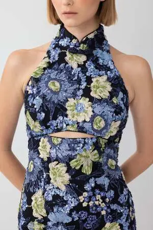SAU LEE Sophie Embellished Mini Dress