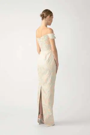SAU LEE Jackson Jacquard Gown