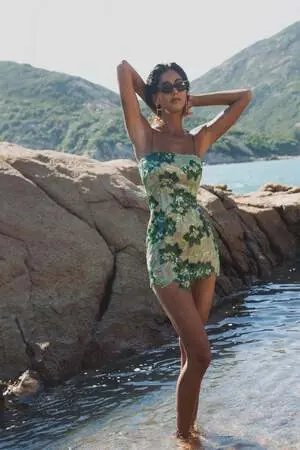 SAU LEE Sara Embellished Mini Dress