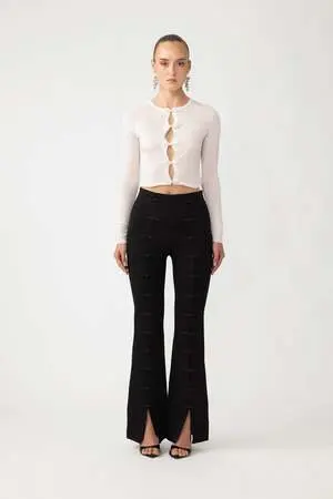 SAU LEE Drew Pant With Knot Detailing