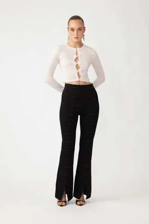 SAU LEE Drew Pant With Knot Detailing