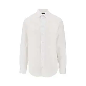 Emporio Armani Poplin Hirt - White