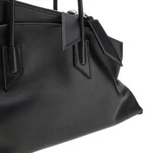 Attico Medium Leather "la Passeggiata" Bag - Black