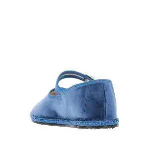 VIBI VENEZIA Velvet Mary Jane Slippers With Silver Buckle