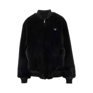 Prada Reversible Faux Fur And Re-nylon Bomber Jacket