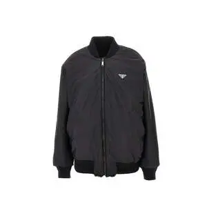 Prada Reversible Faux Fur And Re-nylon Bomber Jacket