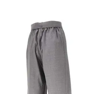 Max Mara Wool Parachute Pants With Belt