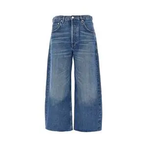 Citizens Of Humanity Ayla Raw Hem Crop Wide Leg Jeans