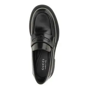 Gucci Leather Loafers With Logo Detail