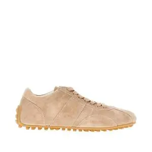 TOD'S Suede Leather "t-marathon" Sneakers - Beige