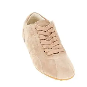 TOD'S Suede Leather "t-marathon" Sneakers - Beige