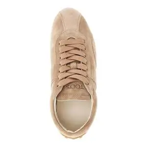 TOD'S Suede Leather "t-marathon" Sneakers - Beige