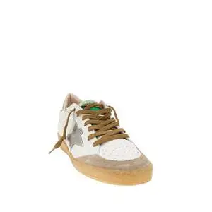 GOLDEN GOOSE Ballstar Nappa Leather Sneakers With Metallic Star