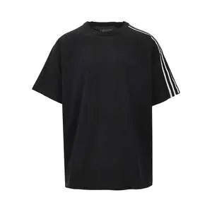 Y3 Raw-cut 3 Tripe T-hirt - Black