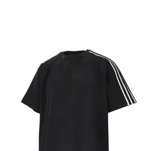 Y3 Raw-cut 3 Tripe T-hirt - Black