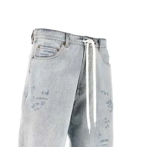 MAISON MARGIELA Distressed Denim Shorts With Drawstring Waist
