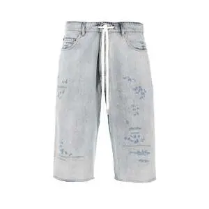MAISON MARGIELA Distressed Denim Shorts With Drawstring Waist