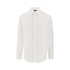 Emporio Armani Poplin Hirt - White