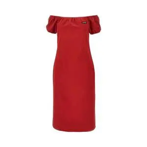 Miu Miu Off-the-shoulder Poplin Knee-length Dress