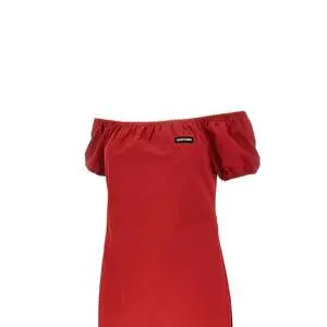 Miu Miu Off-the-shoulder Poplin Knee-length Dress