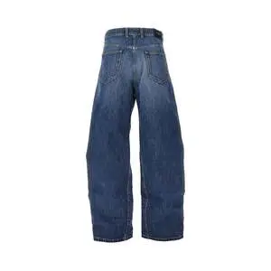 Givenchy Couture Seam Wide Leg Jeans - Blue