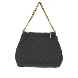 Tory Burch Fleming Leather Shoulder Bag - Black