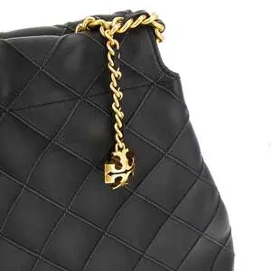 Tory Burch Fleming Leather Shoulder Bag - Black