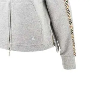 Burberry Full-zip Hoodie With Check Detail