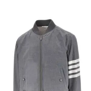 Thom Browne Wool Plain Weave 4-bar Blouson Jacket