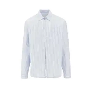 Prada Re-nylon Poplin Shirt An - Blue