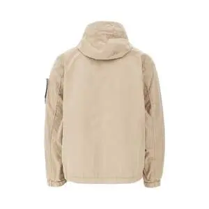 Stone Island Garment-dyed Stretch Cotton Twill Blouson Jacket - Beige