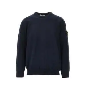 Stone Island Organic Cotton Crewneck Sweater - Blue