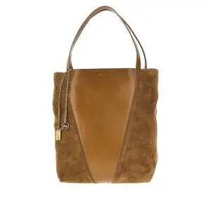 Chloé Medium Spin' Leather Tote Bag - Brown