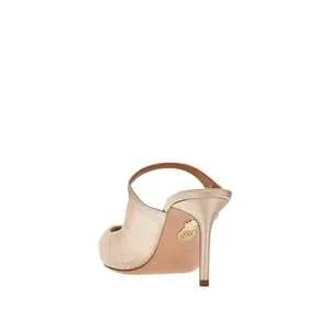 AQUAZZURA Voile Tulle Mules With Decorative Button Detail - Pink