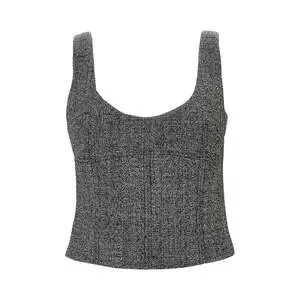 Gucci Sleeveless Wool Grisaille Top