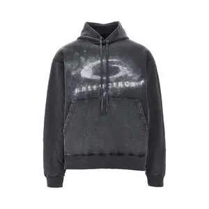 Balenciaga Washed Crayon Loop Print Hoodie
