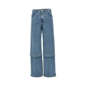 The Attico Contrast Stitching Jeans For Women