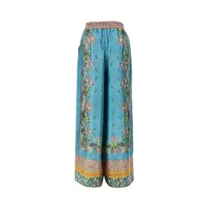 PIERRE-LOUIS MASCIA Printed Silk Wide-leg Pants