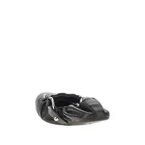 Balenciaga Arena Leather Ballerinas With Buckled Ankle Strap And Stud Embellishments