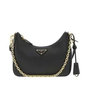 Prada Saffiano Leather Re-edition Mini Bag - Black