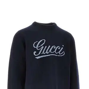 Gucci Wool Sweater With Logo Inlay