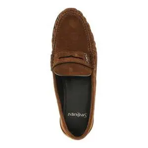 Saint Laurent Suede Loafers With Cassandre Logo