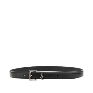 Saint Laurent Detail Leather Belt - Black