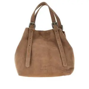 AUTENTICA 504 Suede Leather Small 'galatea' Bag