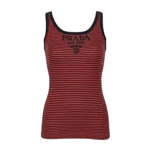 Prada Ribbed Silk Jersey Tank Top